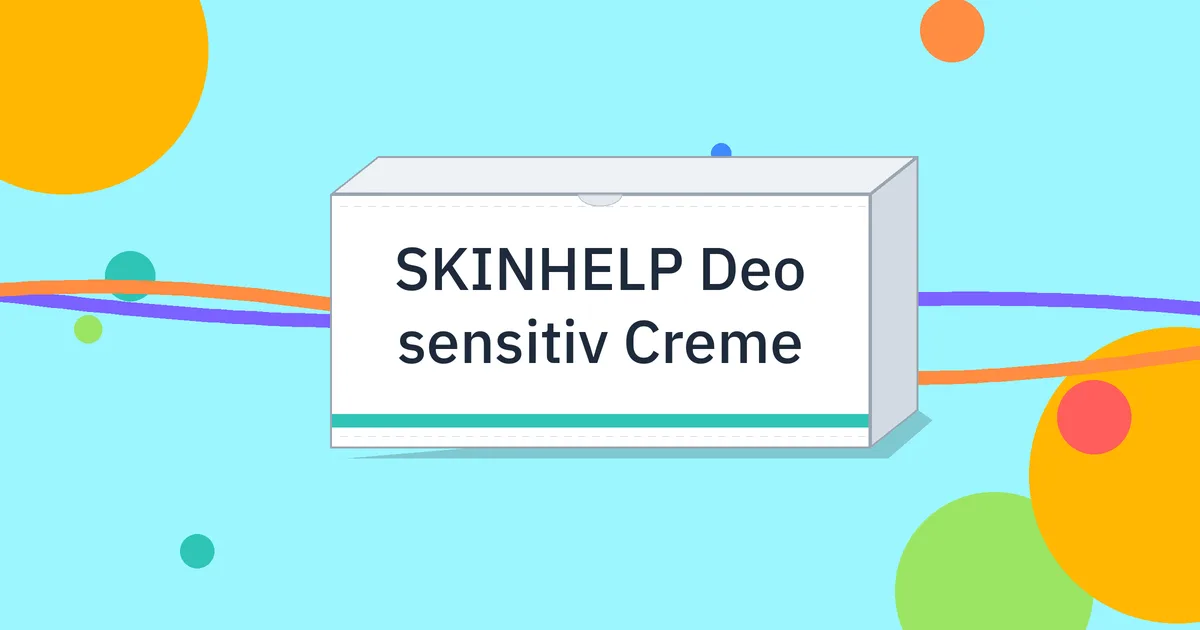 Symbolbild: Packung mit der Aufschrift SKINHELP Deo sensitiv Creme (PZN 14348132) – Verfügbarkeit und Bezug in Apotheken in Frankfurt am Main