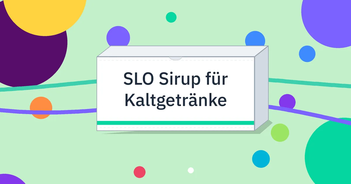 Symbolbild: Packung mit der Aufschrift SLO Sirup für Kaltgetränke (PZN 19547391) – Verfügbarkeit und Bezug in Apotheken in Frankfurt am Main