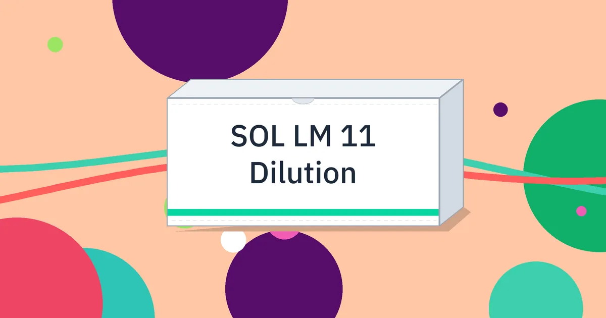 Symbolbild: Packung mit der Aufschrift SOL LM 11 Dilution (PZN 13191935) – Verfügbarkeit und Bezug in Apotheken in Frankfurt am Main