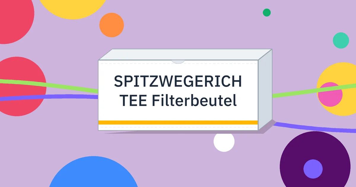 Symbolbild: Packung mit der Aufschrift SPITZWEGERICH TEE Filterbeutel (PZN 01245465) – Verfügbarkeit und Bezug in Apotheken in Frankfurt am Main