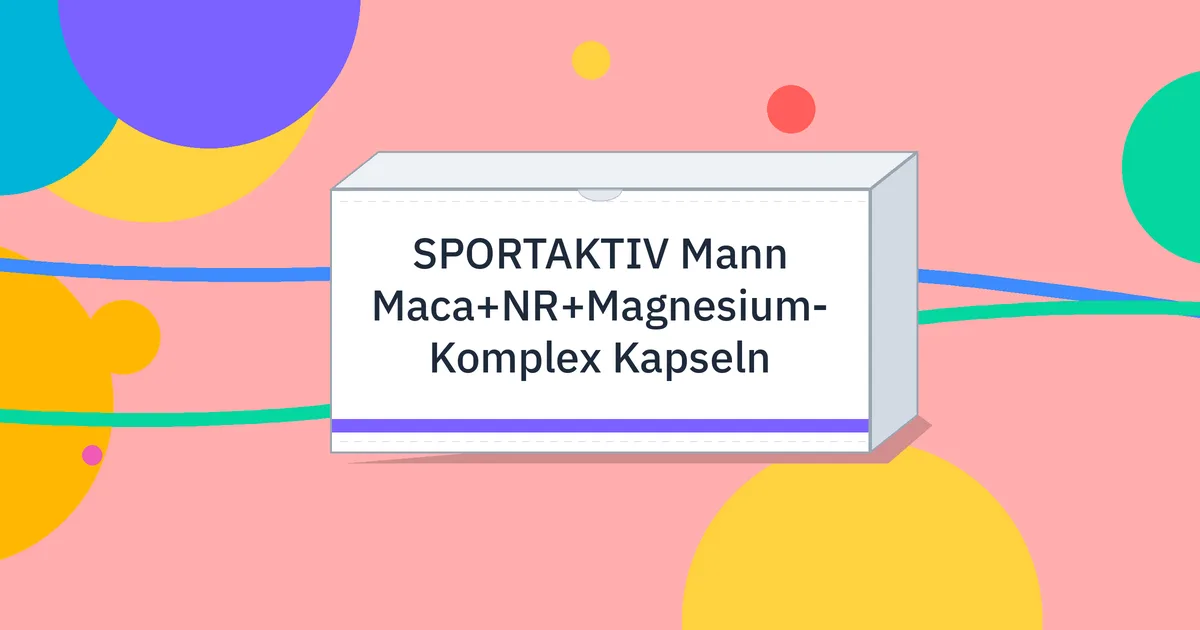 Symbolbild: Packung mit der Aufschrift SPORTAKTIV Mann Maca+NR+Magnesium-Komplex Kapseln (PZN 20032350) – Verfügbarkeit und Bezug in Apotheken in Frankfurt am Main