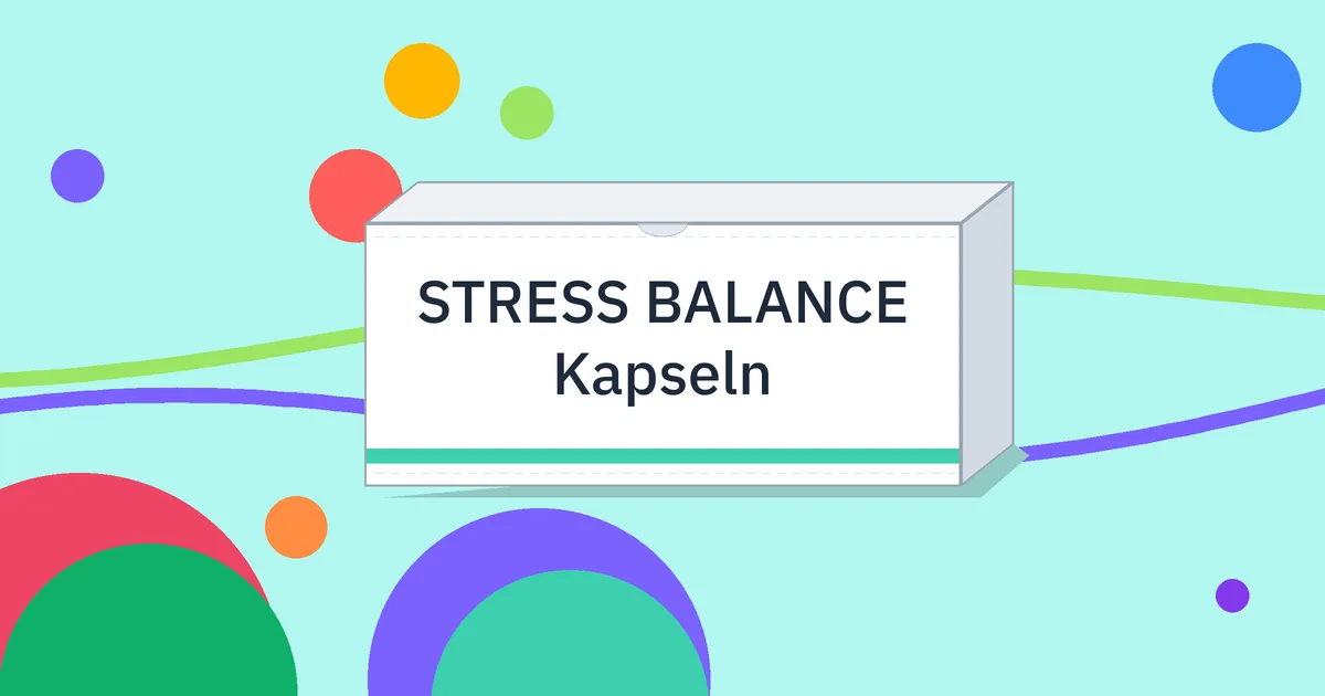 Symbolbild: Packung mit der Aufschrift STRESS BALANCE Kapseln (PZN 10781116) – Verfügbarkeit und Bezug in Apotheken in Frankfurt am Main