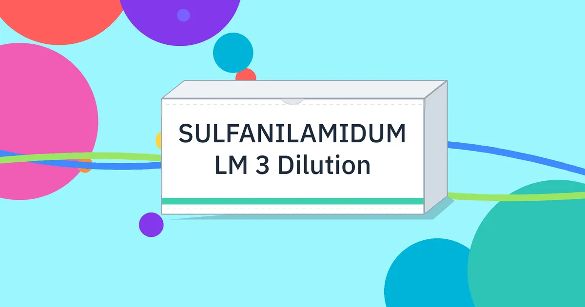 Symbolbild: Packung mit der Aufschrift SULFANILAMIDUM LM 3 Dilution (PZN 13208920) – Verfügbarkeit und Bezug in Apotheken in Frankfurt am Main