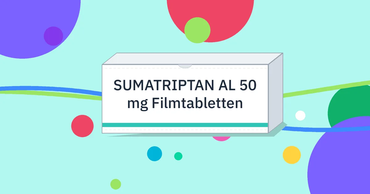 Symbolbild: Packung mit der Aufschrift SUMATRIPTAN AL 50 mg Filmtabletten (PZN 04781980) – Verfügbarkeit und Bezug in Apotheken in Frankfurt am Main
