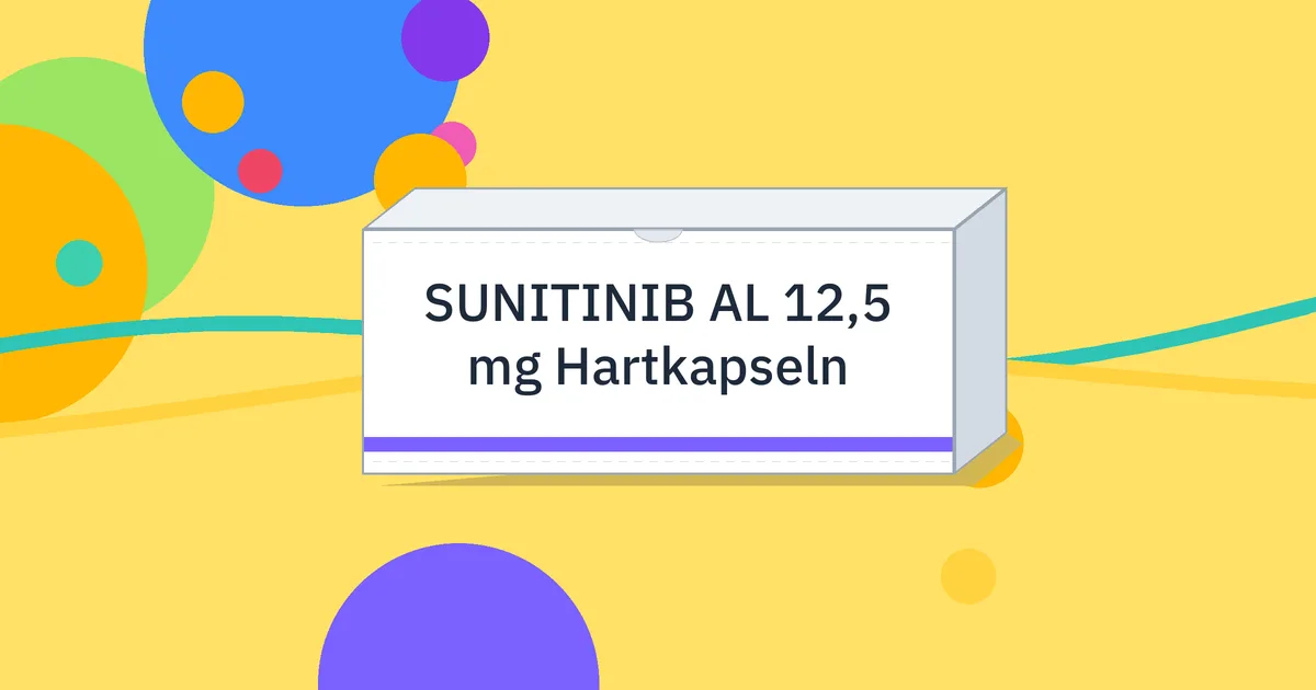 Symbolbild: Packung mit der Aufschrift SUNITINIB AL 12,5 mg Hartkapseln (PZN 17416325) – Verfügbarkeit und Bezug in Apotheken in Frankfurt am Main