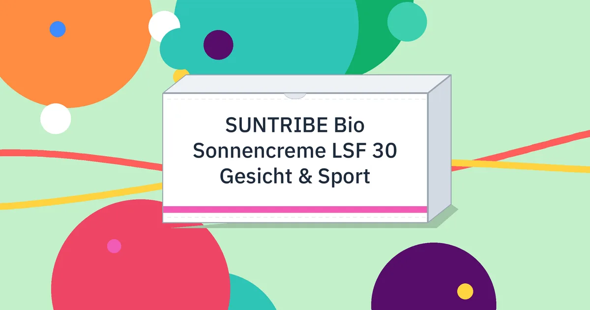 Symbolbild: Packung mit der Aufschrift SUNTRIBE Bio Sonnencreme LSF 30 Gesicht & Sport (PZN 15995804) – Verfügbarkeit und Bezug in Apotheken in Frankfurt am Main