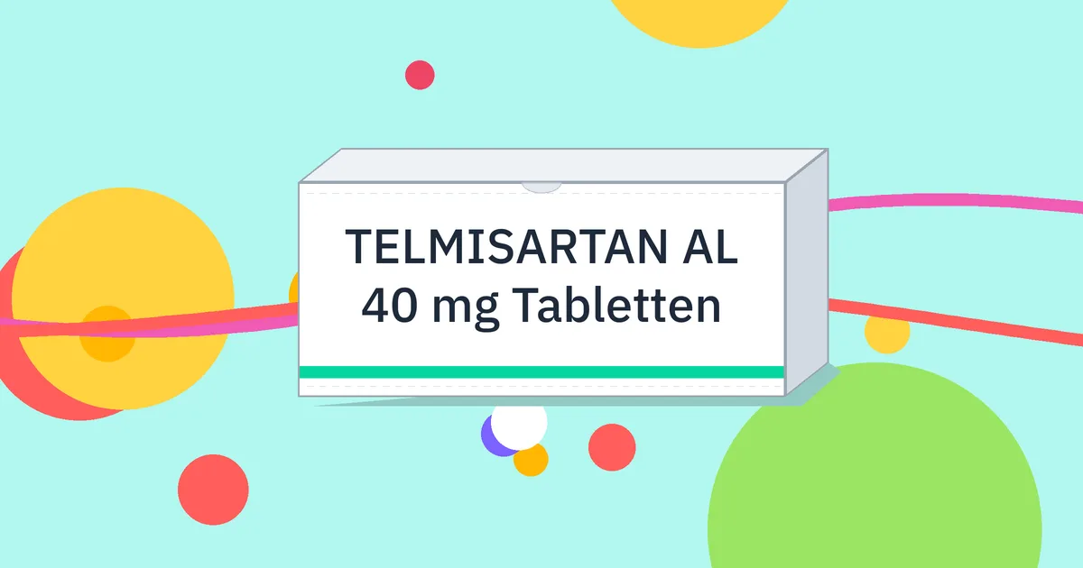 Symbolbild: Packung mit der Aufschrift TELMISARTAN AL 40 mg Tabletten (PZN 07202936) – Verfügbarkeit und Bezug in Apotheken in Frankfurt am Main