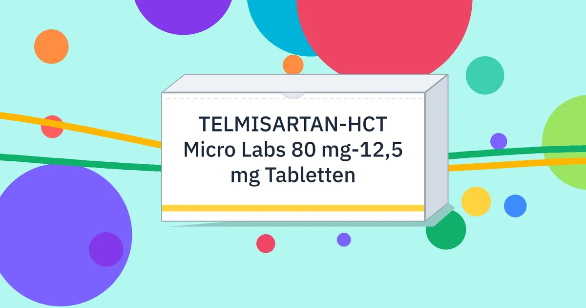 Symbolbild: Packung mit der Aufschrift TELMISARTAN-HCT Micro Labs 80 mg-12,5 mg Tabletten (PZN 13749053) – Verfügbarkeit und Bezug in Apotheken in Frankfurt am Main