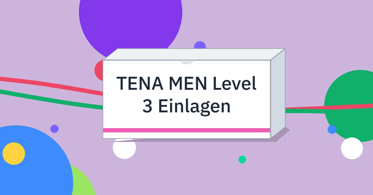 Symbolbild: Packung mit der Aufschrift TENA MEN Level 3 Einlagen (PZN 12554821) – Verfügbarkeit und Bezug in Apotheken in Frankfurt am Main