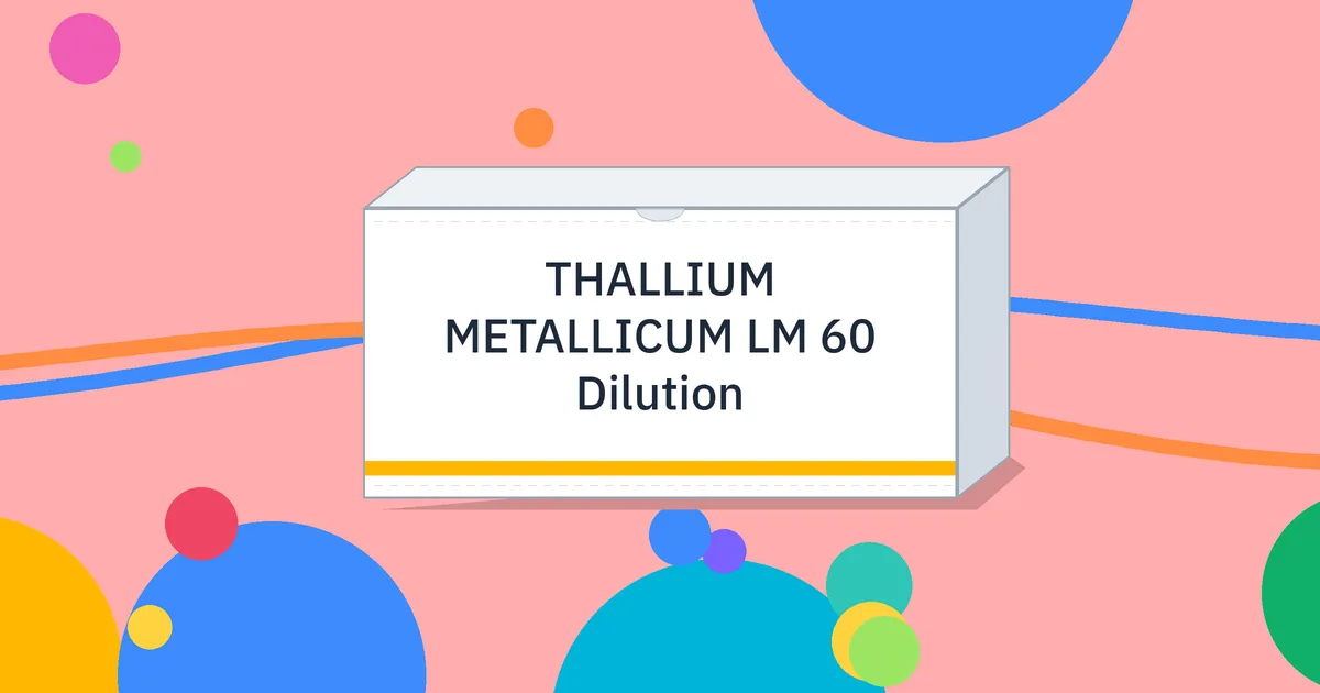 Symbolbild: Packung mit der Aufschrift THALLIUM METALLICUM LM 60 Dilution (PZN 13218640) – Verfügbarkeit und Bezug in Apotheken in Frankfurt am Main
