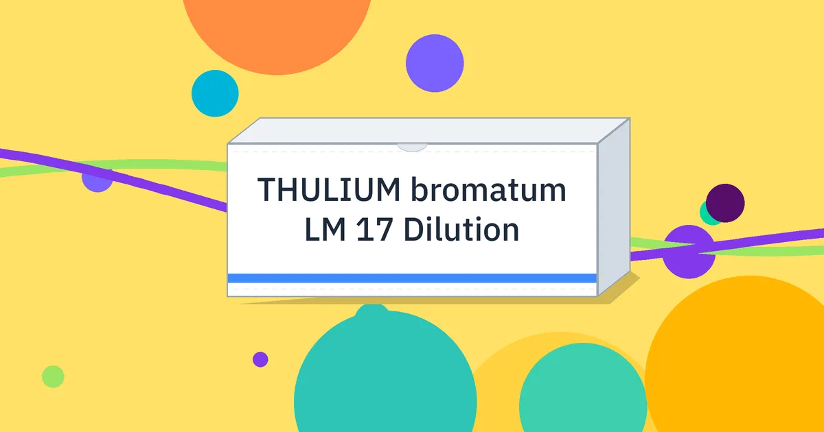 Symbolbild: Packung mit der Aufschrift THULIUM bromatum LM 17 Dilution (PZN 13691000) – Verfügbarkeit und Bezug in Apotheken in Frankfurt am Main