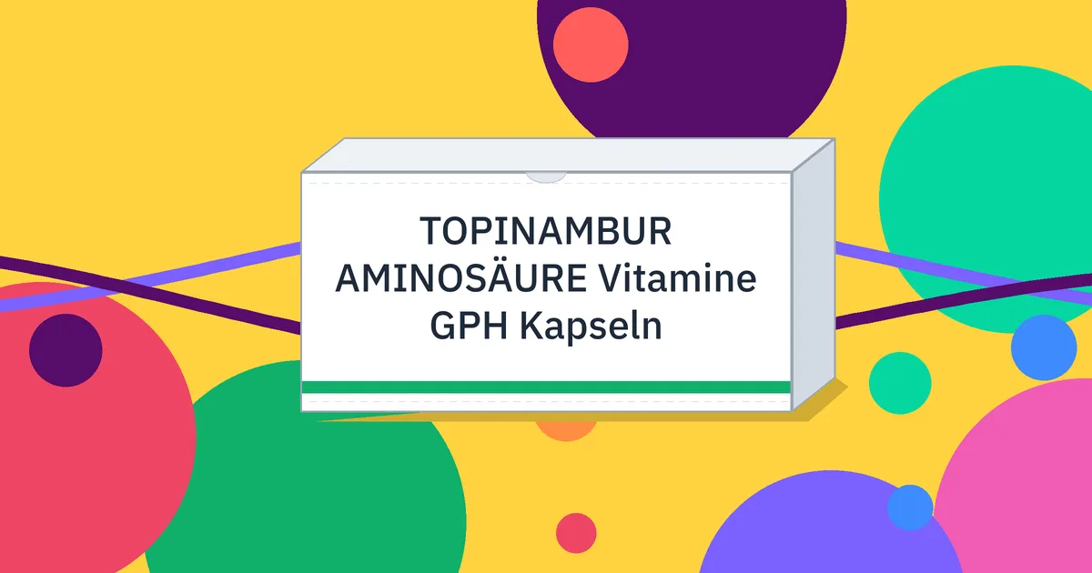 Symbolbild: Packung mit der Aufschrift TOPINAMBUR AMINOSÄURE Vitamine GPH Kapseln (PZN 01642456) – Verfügbarkeit und Bezug in Apotheken in Frankfurt am Main