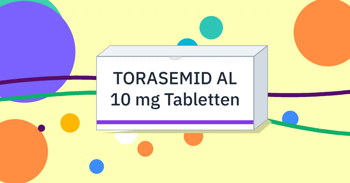 Symbolbild: Packung mit der Aufschrift TORASEMID AL 10 mg Tabletten (PZN 01562556) – Verfügbarkeit und Bezug in Apotheken in Frankfurt am Main