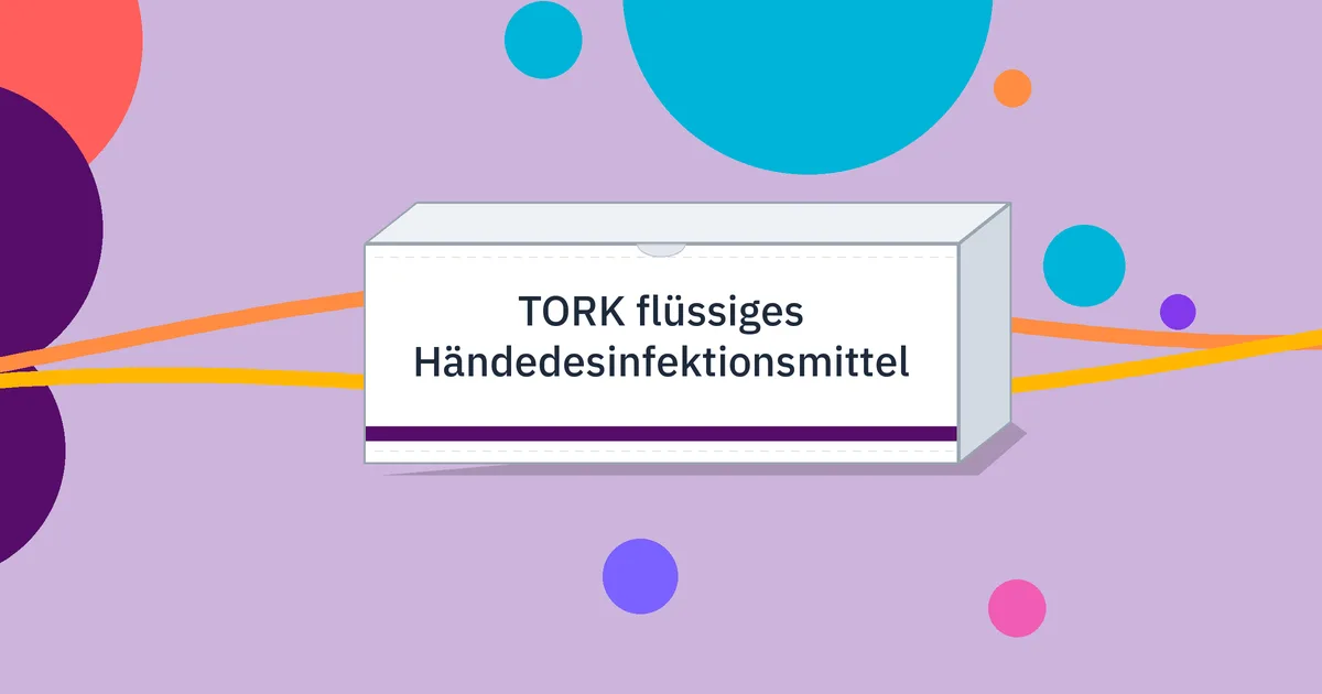 Symbolbild: Packung mit der Aufschrift TORK flüssiges Händedesinfektionsmittel (PZN 15406386) – Verfügbarkeit und Bezug in Apotheken in Frankfurt am Main