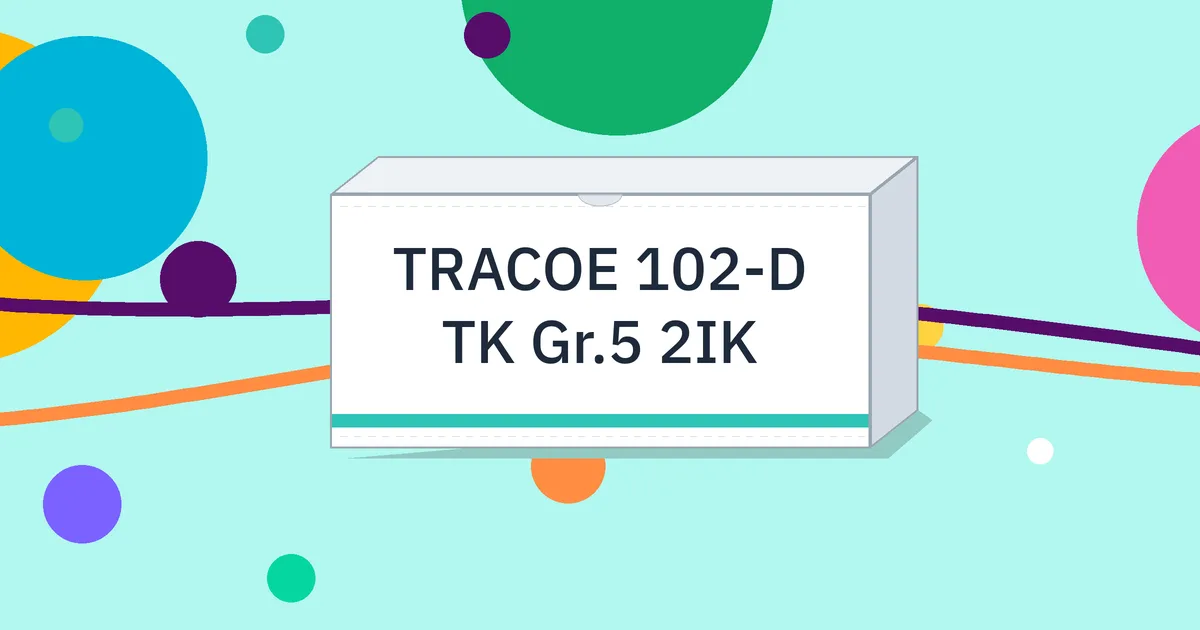Symbolbild: Packung mit der Aufschrift TRACOE 102-D TK Gr.5 2IK (PZN 00910529) – Verfügbarkeit und Bezug in Apotheken in Frankfurt am Main