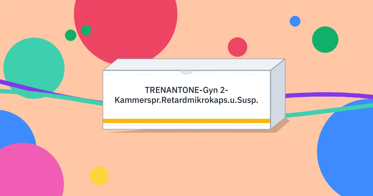 Symbolbild: Packung mit der Aufschrift TRENANTONE-Gyn 2-Kammerspr.Retardmikrokaps.u.Susp. (PZN 00315347) – Verfügbarkeit und Bezug in Apotheken in Frankfurt am Main