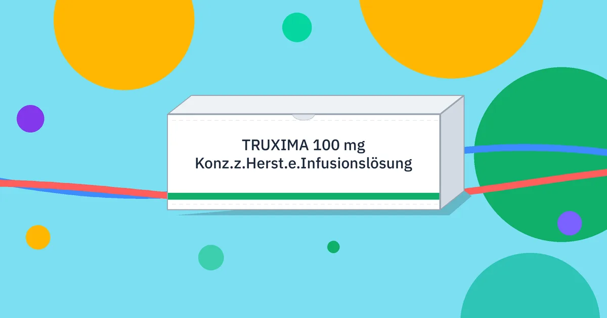 Symbolbild: Packung mit der Aufschrift TRUXIMA 100 mg Konz.z.Herst.e.Infusionslösung (PZN 14254276) – Verfügbarkeit und Bezug in Apotheken in Frankfurt am Main
