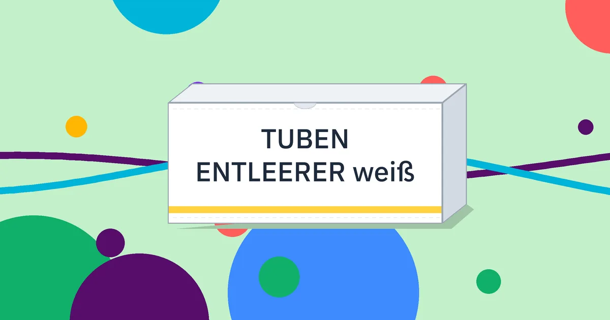 Symbolbild: Packung mit der Aufschrift TUBEN ENTLEERER weiß (PZN 16819819) – Verfügbarkeit und Bezug in Apotheken in Frankfurt am Main