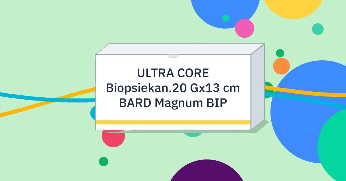 Symbolbild: Packung mit der Aufschrift ULTRA CORE Biopsiekan.20 Gx13 cm BARD Magnum BIP (PZN 04507351) – Verfügbarkeit und Bezug in Apotheken in Frankfurt am Main