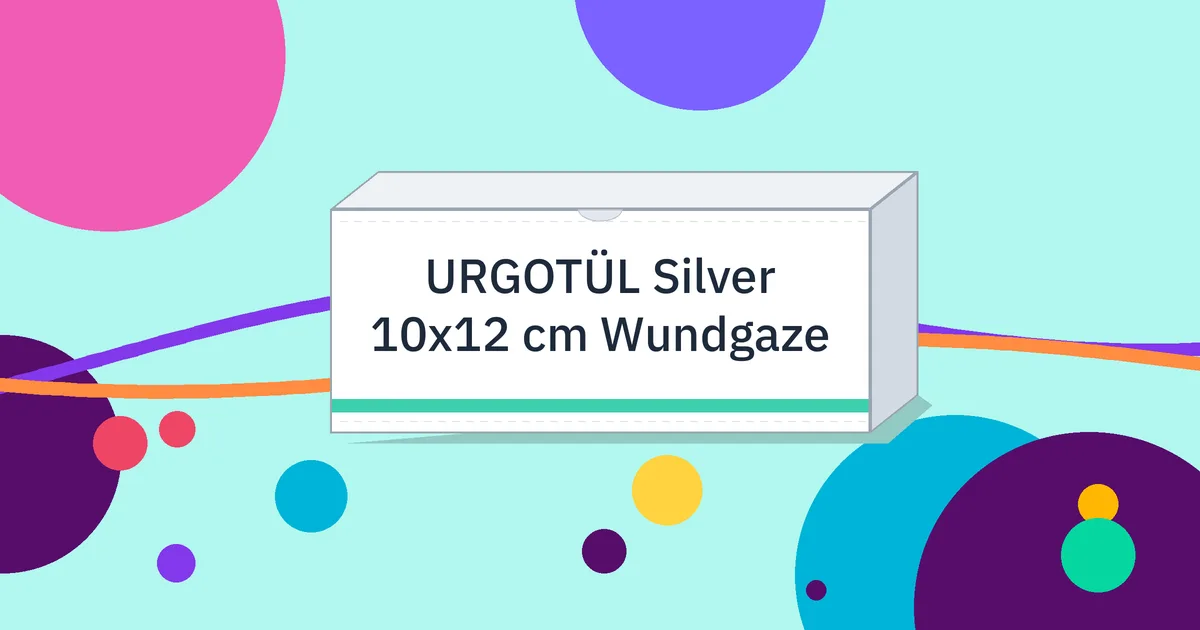Symbolbild: Packung mit der Aufschrift URGOTÜL Silver 10x12 cm Wundgaze (PZN 20420081) – Verfügbarkeit und Bezug in Apotheken in Frankfurt am Main