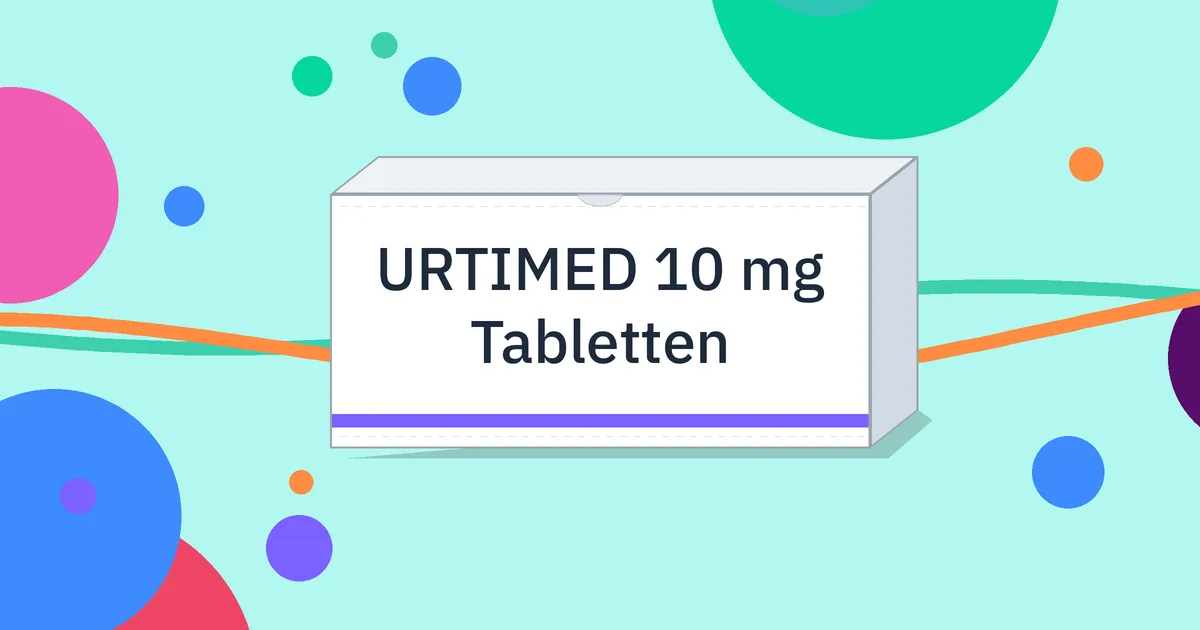 Symbolbild: Packung mit der Aufschrift URTIMED 10 mg Tabletten (PZN 06470818) – Verfügbarkeit und Bezug in Apotheken in Frankfurt am Main