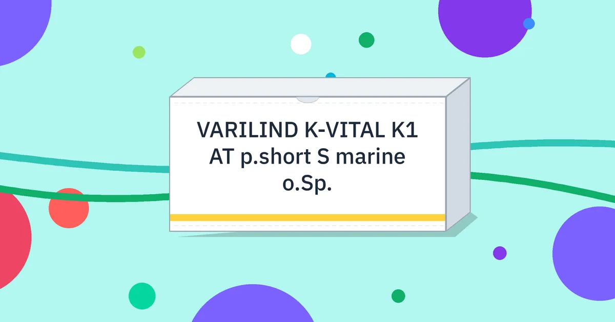 Symbolbild: Packung mit der Aufschrift VARILIND K-VITAL K1 AT p.short S marine o.Sp. (PZN 20560215) – Verfügbarkeit und Bezug in Apotheken in Frankfurt am Main