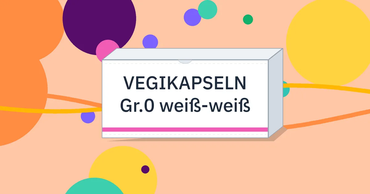 Symbolbild: Packung mit der Aufschrift VEGIKAPSELN Gr.0 weiß-weiß (PZN 17858112) – Verfügbarkeit und Bezug in Apotheken in Frankfurt am Main