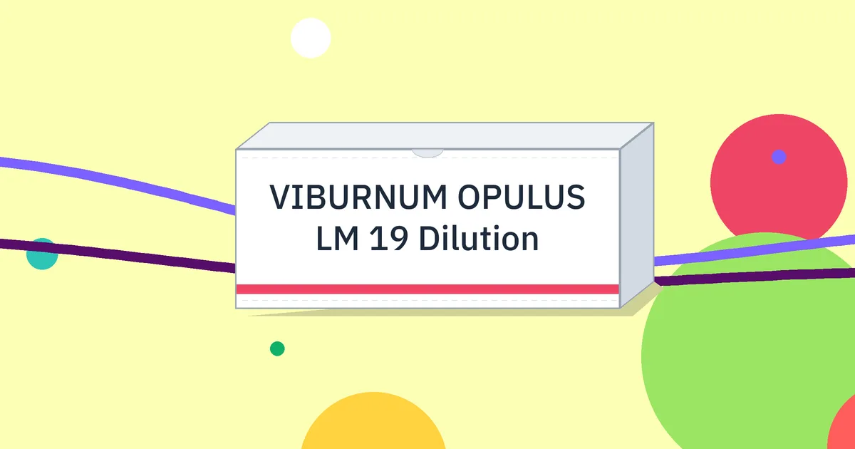 Symbolbild: Packung mit der Aufschrift VIBURNUM OPULUS LM 19 Dilution (PZN 13271025) – Verfügbarkeit und Bezug in Apotheken in Frankfurt am Main
