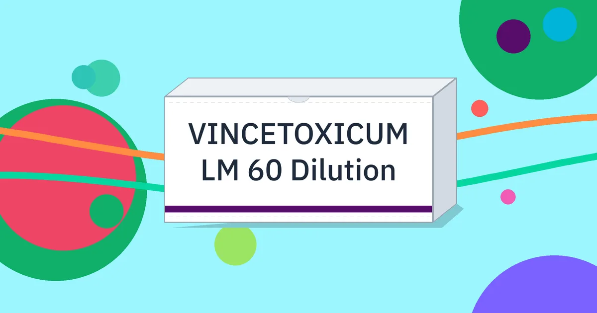 Symbolbild: Packung mit der Aufschrift VINCETOXICUM LM 60 Dilution (PZN 13274992) – Verfügbarkeit und Bezug in Apotheken in Frankfurt am Main