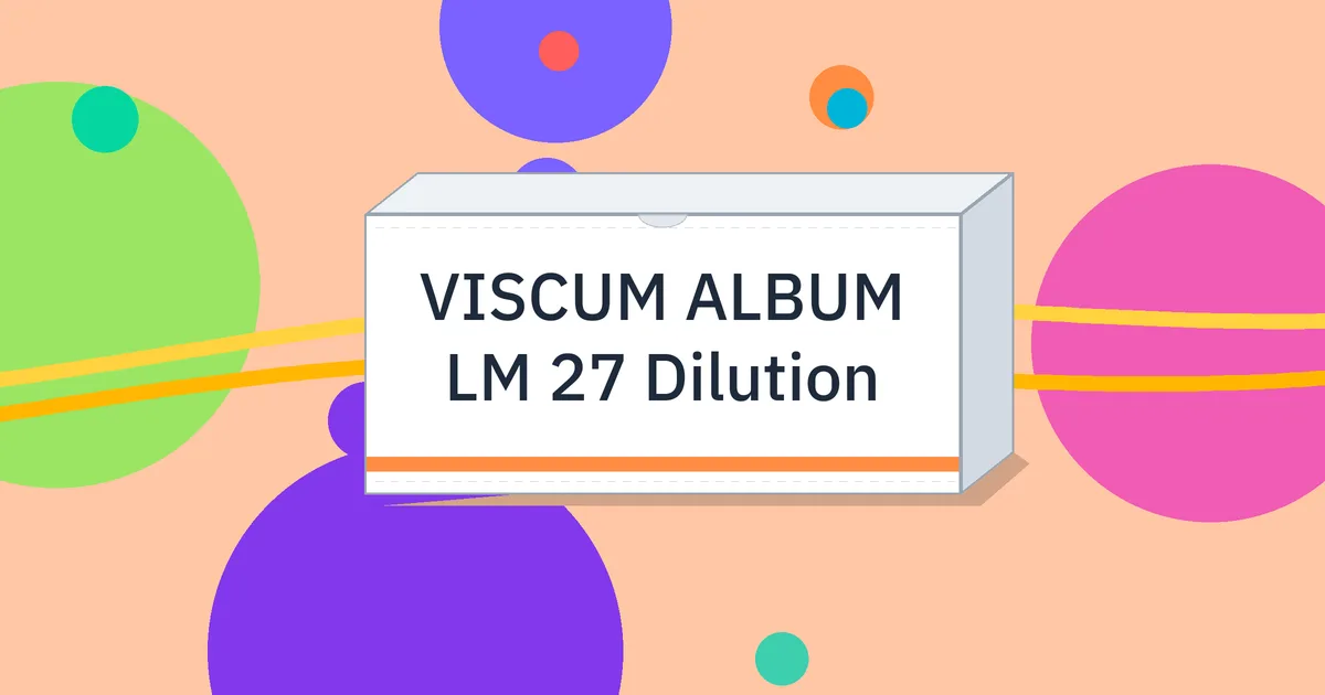 Symbolbild: Packung mit der Aufschrift VISCUM ALBUM LM 27 Dilution (PZN 13278211) – Verfügbarkeit und Bezug in Apotheken in Frankfurt am Main