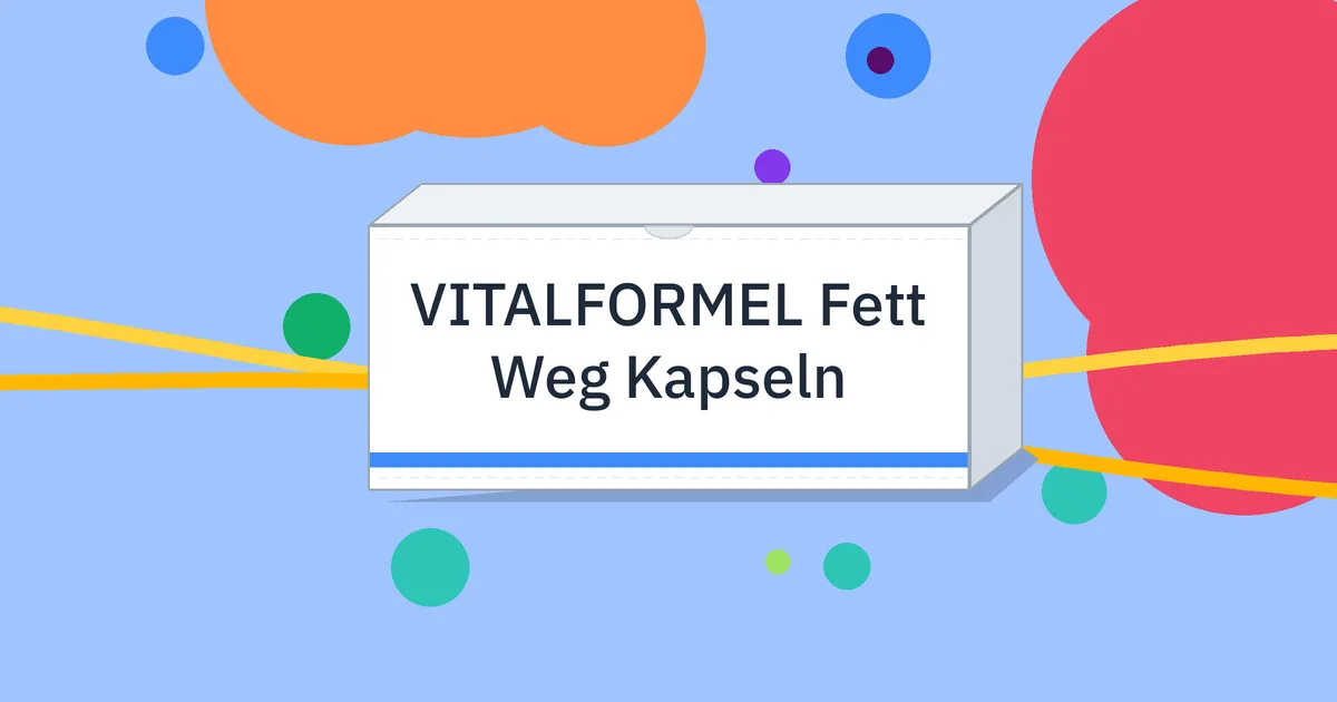 Symbolbild: Packung mit der Aufschrift VITALFORMEL Fett Weg Kapseln (PZN 06798080) – Verfügbarkeit und Bezug in Apotheken in Frankfurt am Main