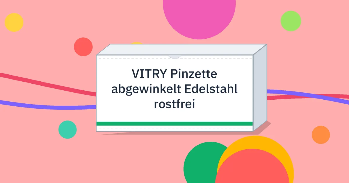 Symbolbild: Packung mit der Aufschrift VITRY Pinzette abgewinkelt Edelstahl rostfrei (PZN 05044031) – Verfügbarkeit und Bezug in Apotheken in Frankfurt am Main