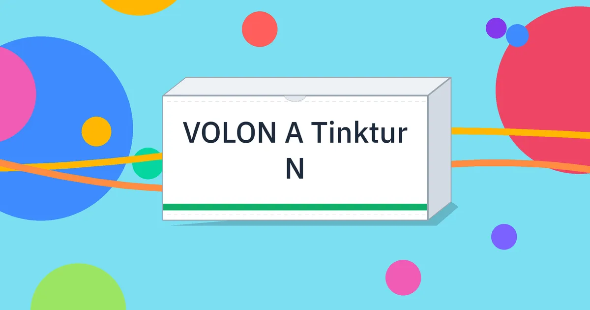 Symbolbild: Packung mit der Aufschrift VOLON A Tinktur N (PZN 06630788) – Verfügbarkeit und Bezug in Apotheken in Frankfurt am Main