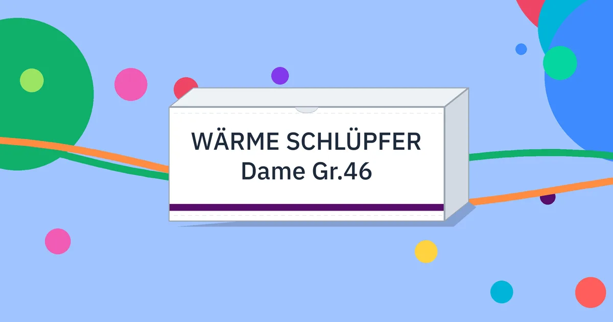 Symbolbild: Packung mit der Aufschrift WÄRME SCHLÜPFER Dame Gr.46 (PZN 02446071) – Verfügbarkeit und Bezug in Apotheken in Frankfurt am Main
