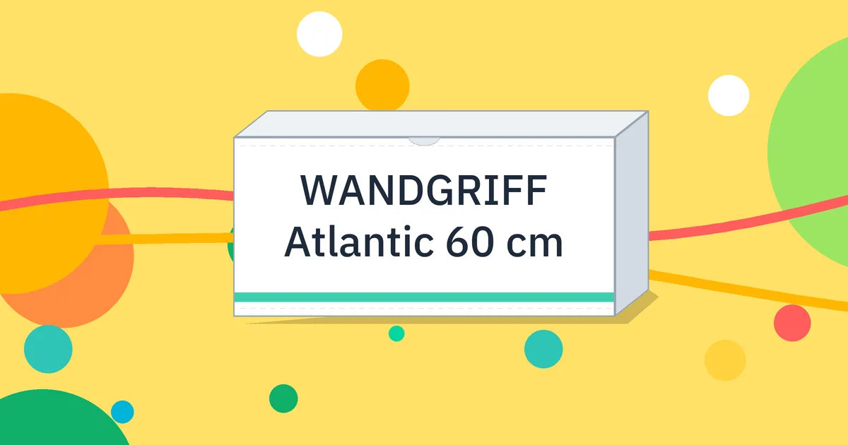 Symbolbild: Packung mit der Aufschrift WANDGRIFF Atlantic 60 cm (PZN 13168221) – Verfügbarkeit und Bezug in Apotheken in Frankfurt am Main