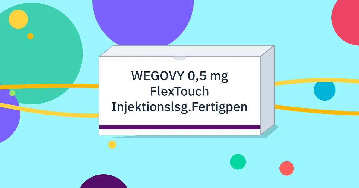Symbolbild: Packung mit der Aufschrift WEGOVY 0,5 mg FlexTouch Injektionslsg.Fertigpen (PZN 19197666) – Verfügbarkeit und Bezug in Apotheken in Frankfurt am Main