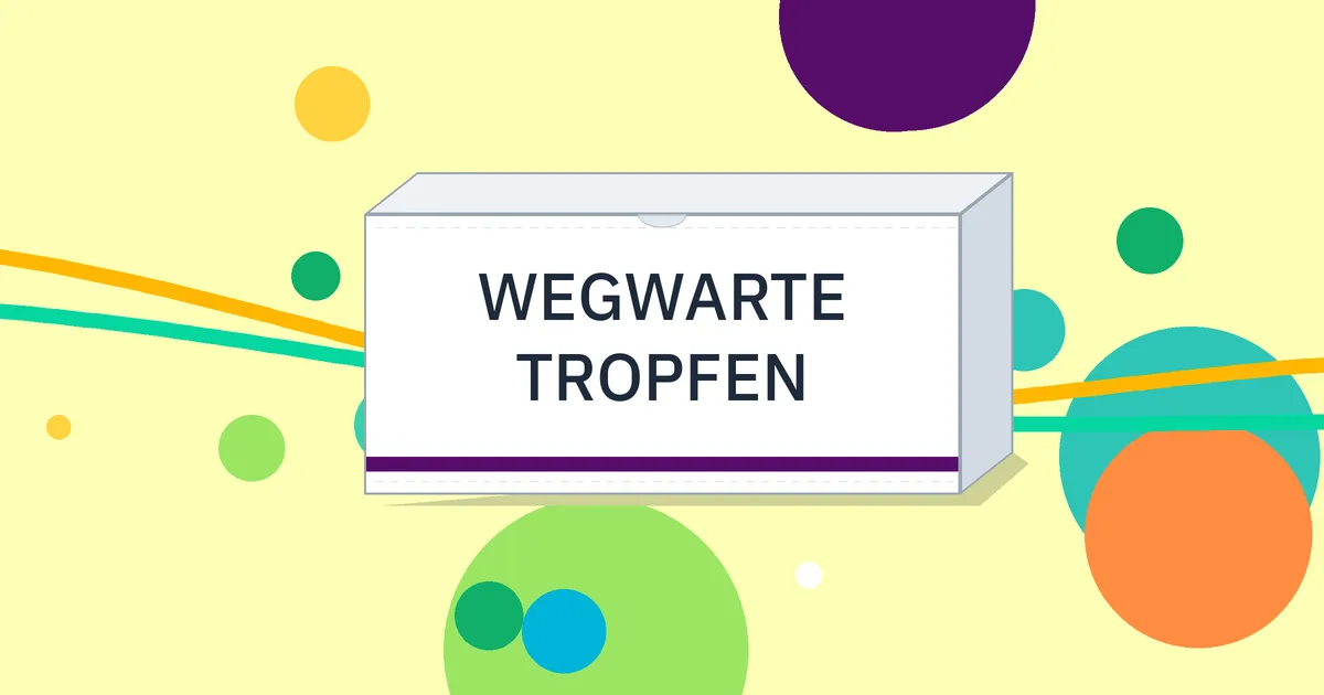Symbolbild: Packung mit der Aufschrift WEGWARTE TROPFEN (PZN 11602386) – Verfügbarkeit und Bezug in Apotheken in Frankfurt am Main