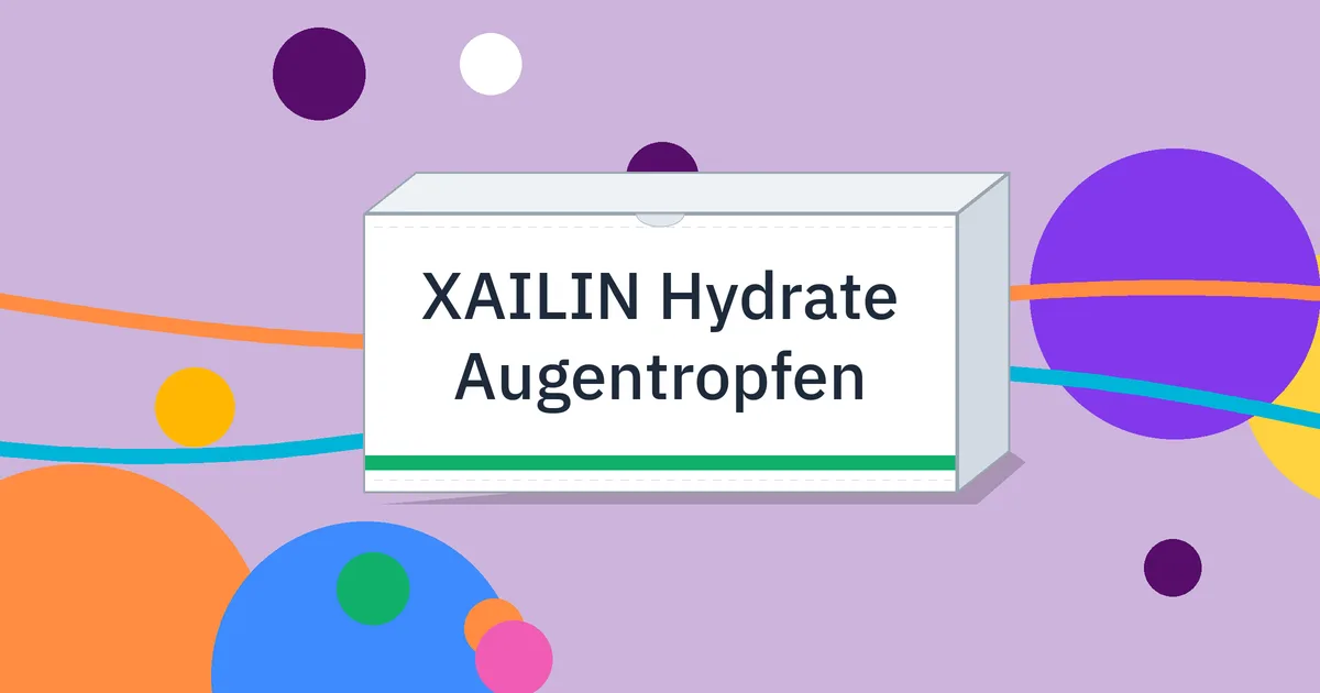 Symbolbild: Packung mit der Aufschrift XAILIN Hydrate Augentropfen (PZN 10713505) – Verfügbarkeit und Bezug in Apotheken in Frankfurt am Main