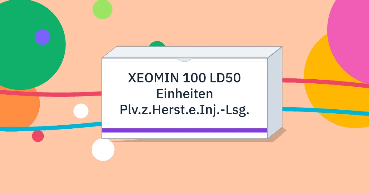 Symbolbild: Packung mit der Aufschrift XEOMIN 100 LD50 Einheiten Plv.z.Herst.e.Inj.-Lsg. (PZN 09672563) – Verfügbarkeit und Bezug in Apotheken in Frankfurt am Main
