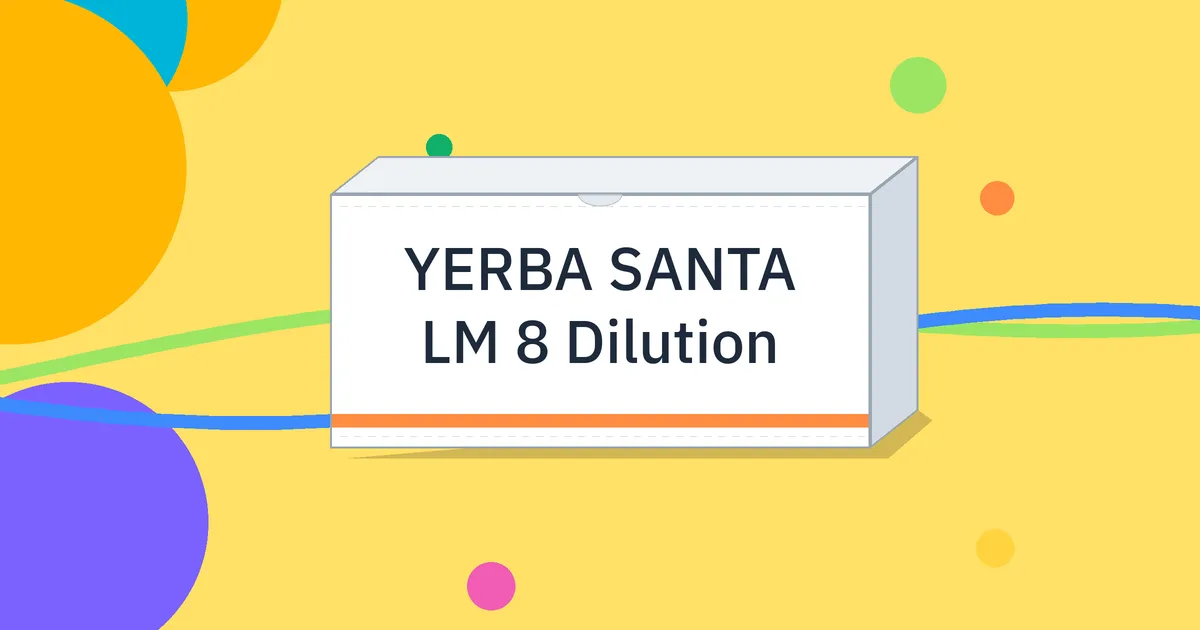 Symbolbild: Packung mit der Aufschrift YERBA SANTA LM 8 Dilution (PZN 13284996) – Verfügbarkeit und Bezug in Apotheken in Frankfurt am Main