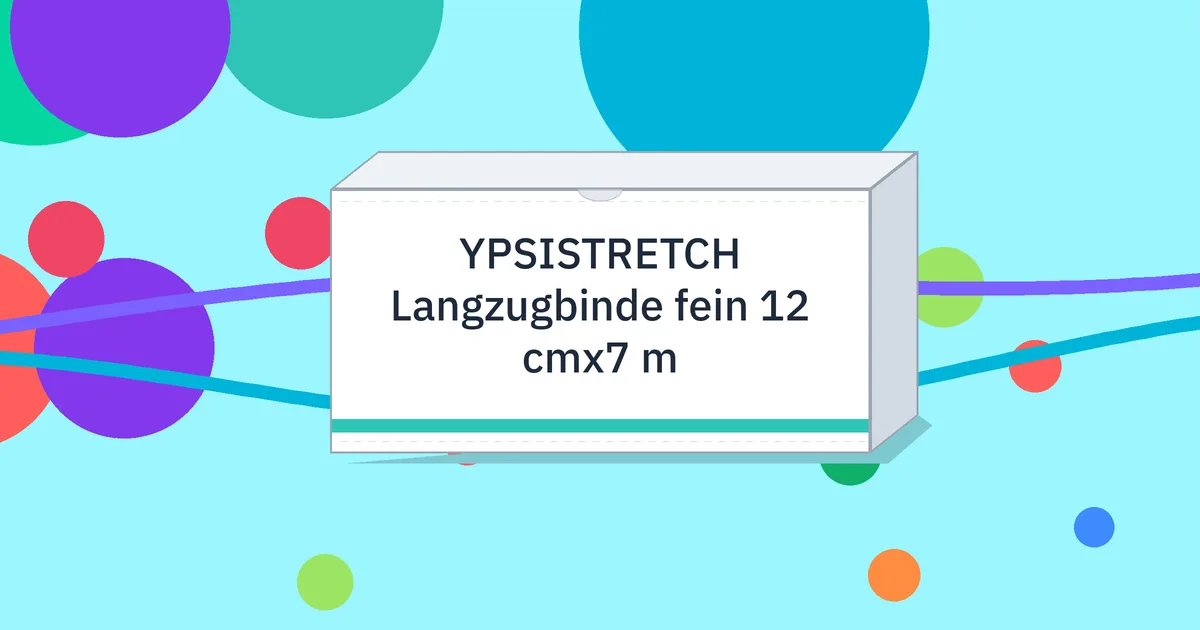 Symbolbild: Packung mit der Aufschrift YPSISTRETCH Langzugbinde fein 12 cmx7 m (PZN 12603979) – Verfügbarkeit und Bezug in Apotheken in Frankfurt am Main