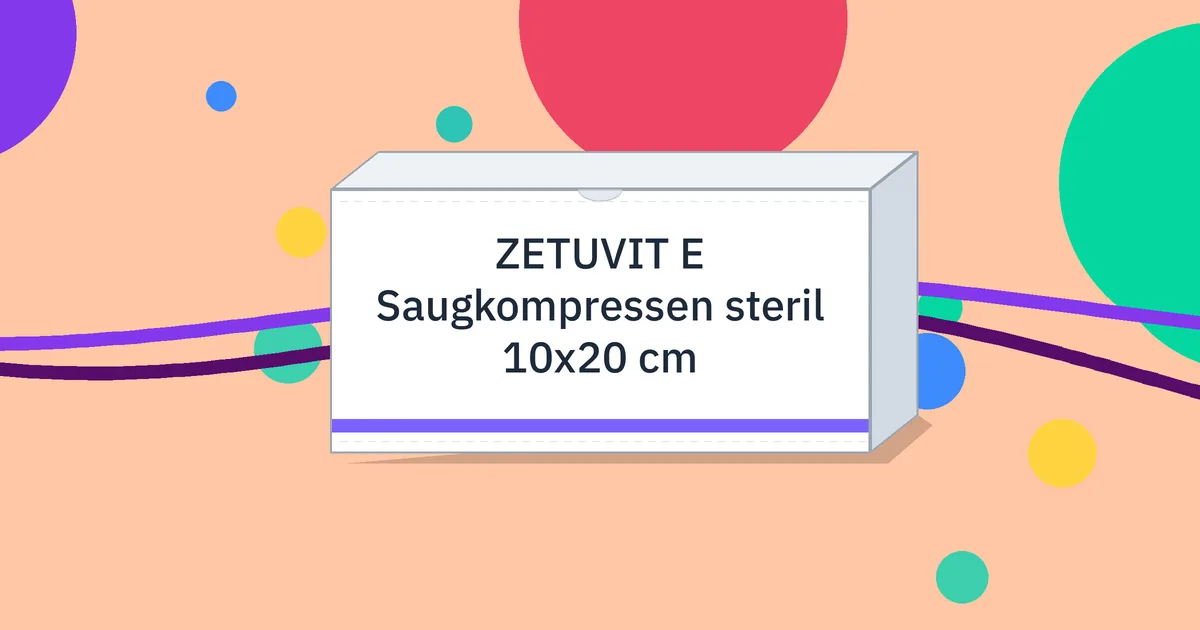 Symbolbild: Packung mit der Aufschrift ZETUVIT E Saugkompressen steril 10x20 cm (PZN 19289339) – Verfügbarkeit und Bezug in Apotheken in Frankfurt am Main