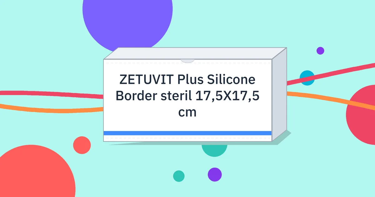 Symbolbild: Packung mit der Aufschrift ZETUVIT Plus Silicone Border steril 17,5X17,5 cm (PZN 18303623) – Verfügbarkeit und Bezug in Apotheken in Frankfurt am Main