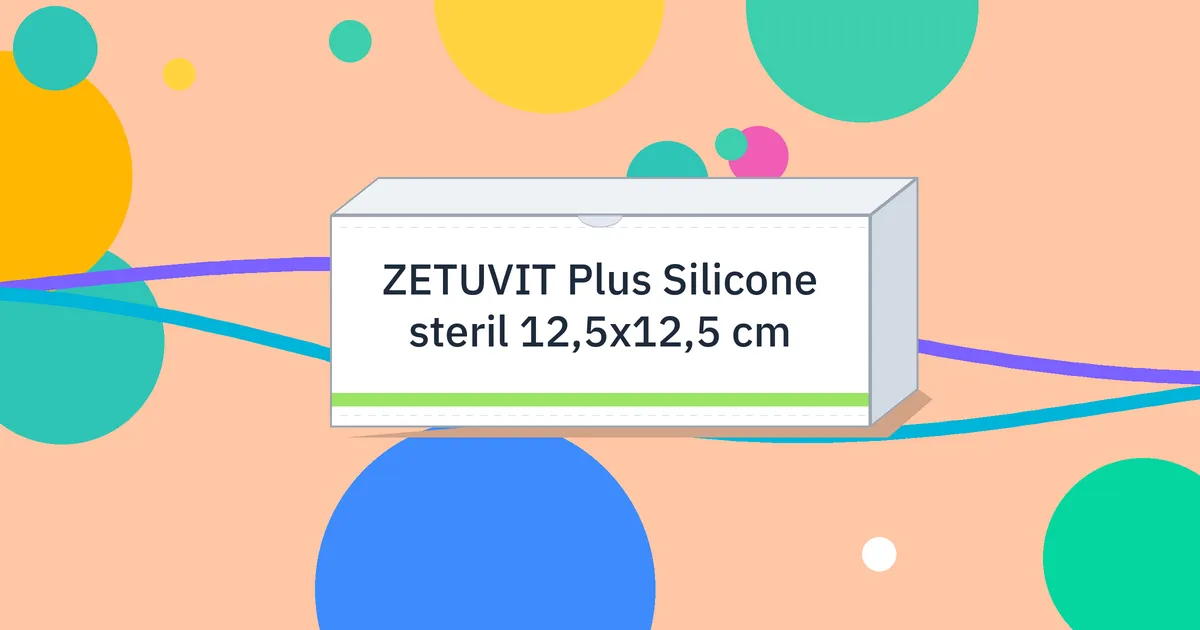 Symbolbild: Packung mit der Aufschrift ZETUVIT Plus Silicone steril 12,5x12,5 cm (PZN 19065798) – Verfügbarkeit und Bezug in Apotheken in Frankfurt am Main
