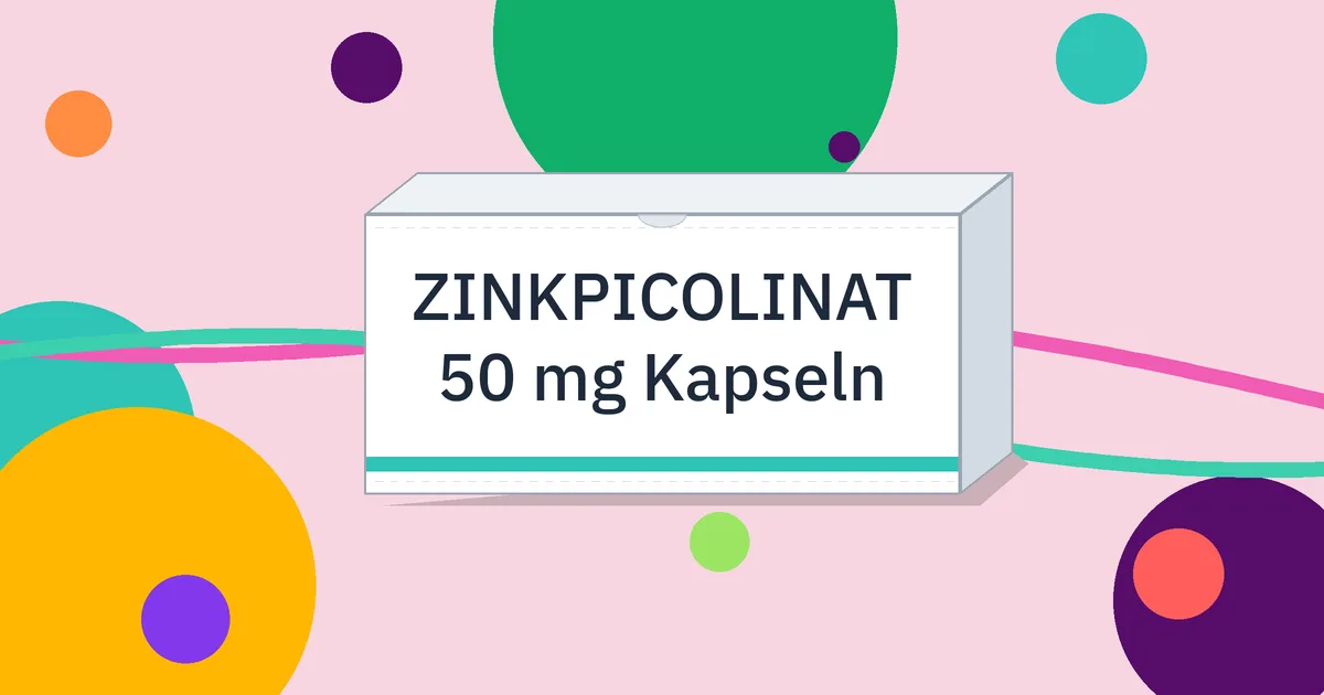 Symbolbild: Packung mit der Aufschrift ZINKPICOLINAT 50 mg Kapseln (PZN 19642764) – Verfügbarkeit und Bezug in Apotheken in Frankfurt am Main