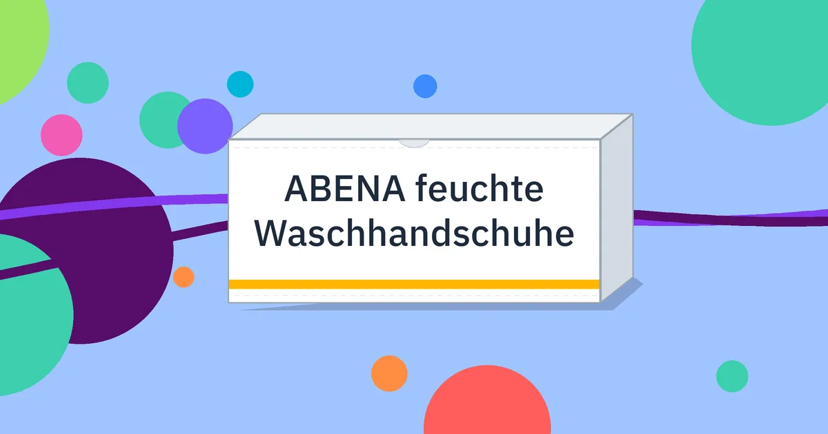 Symbolbild: Packung mit der Aufschrift ABENA feuchte Waschhandschuhe (PZN 16733377) – Verfügbarkeit und Bezug in Apotheken in Frankfurt am Main