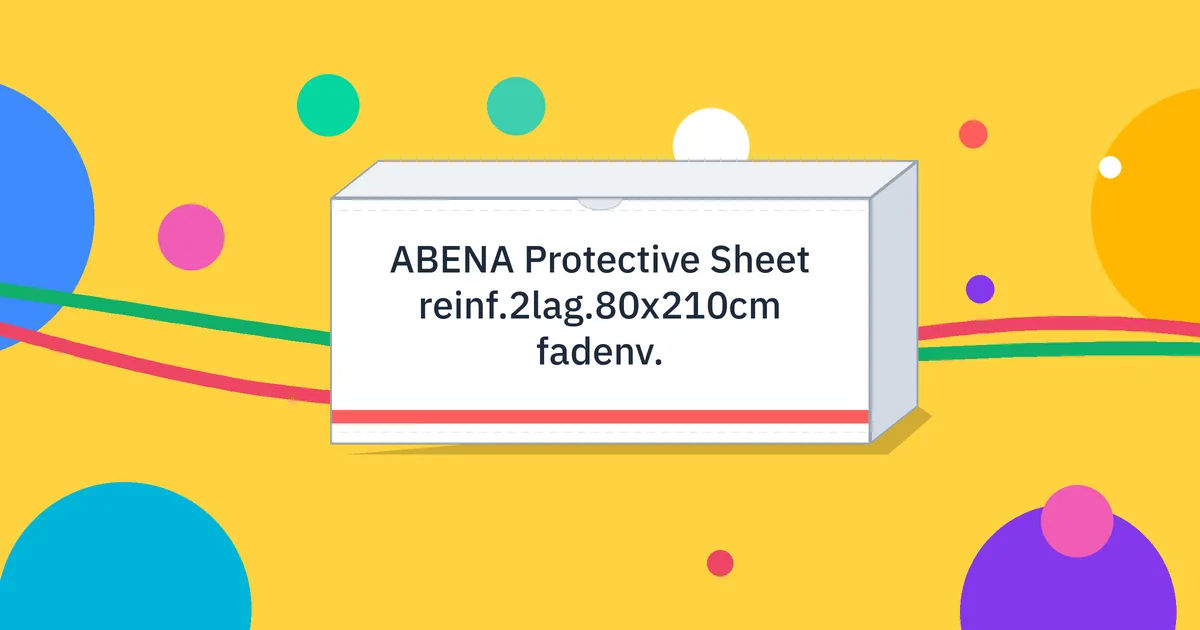 Symbolbild: Packung mit der Aufschrift ABENA Protective Sheet reinf.2lag.80x210cm fadenv. (PZN 19225368) – Verfügbarkeit und Bezug in Apotheken in Frankfurt am Main