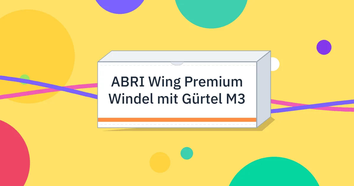 Symbolbild: Packung mit der Aufschrift ABRI Wing Premium Windel mit Gürtel M3 (PZN 14409193) – Verfügbarkeit und Bezug in Apotheken in Frankfurt am Main