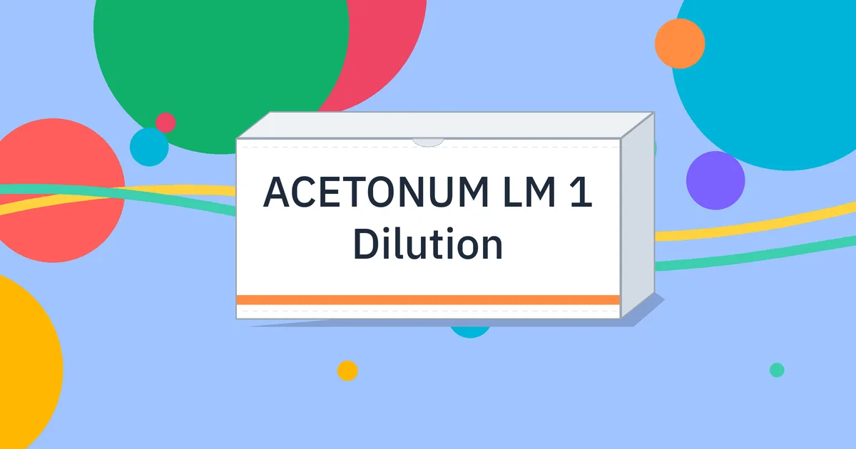 Symbolbild: Packung mit der Aufschrift ACETONUM LM 1 Dilution (PZN 13264835) – Verfügbarkeit und Bezug in Apotheken in Frankfurt am Main