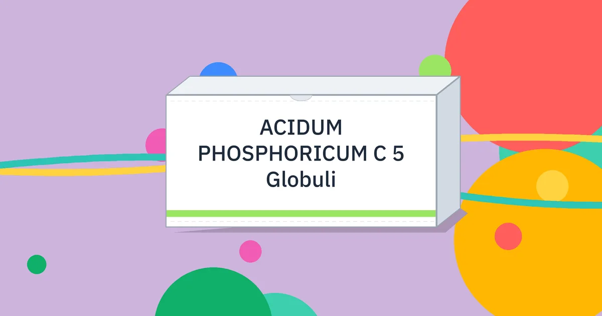 Symbolbild: Packung mit der Aufschrift ACIDUM PHOSPHORICUM C 5 Globuli (PZN 07454075) – Verfügbarkeit und Bezug in Apotheken in Frankfurt am Main